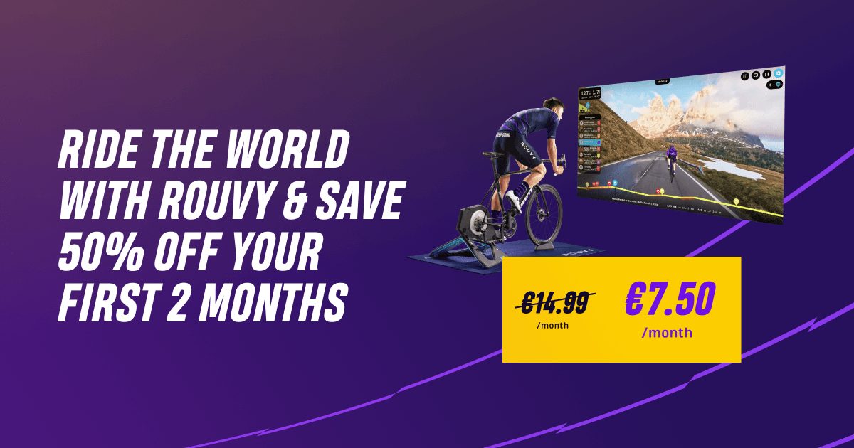 Offer! Save 50% on your first 2 months | Indoor Cycling | ROUVY